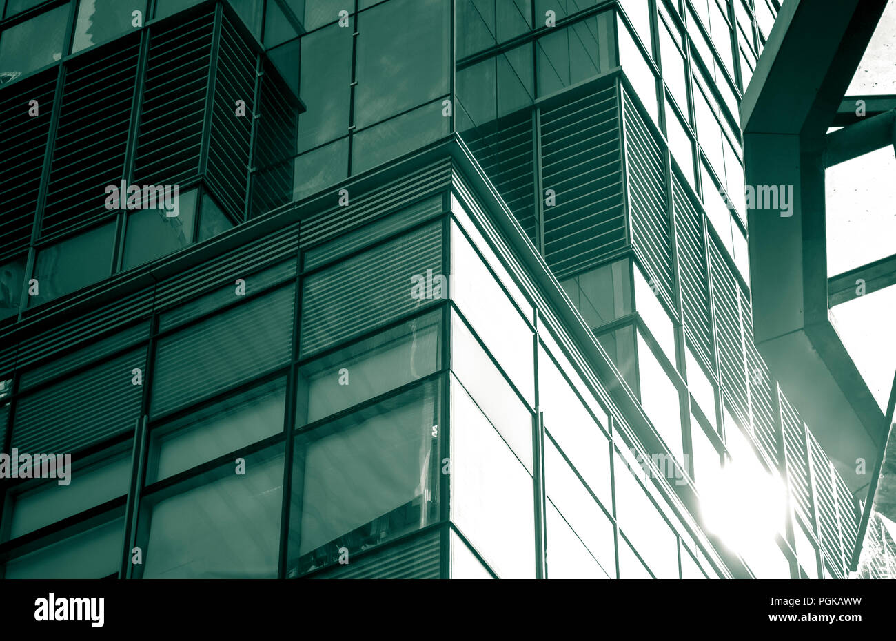 commercial building in Hong Kong with green color Stock Photo - Alamy
