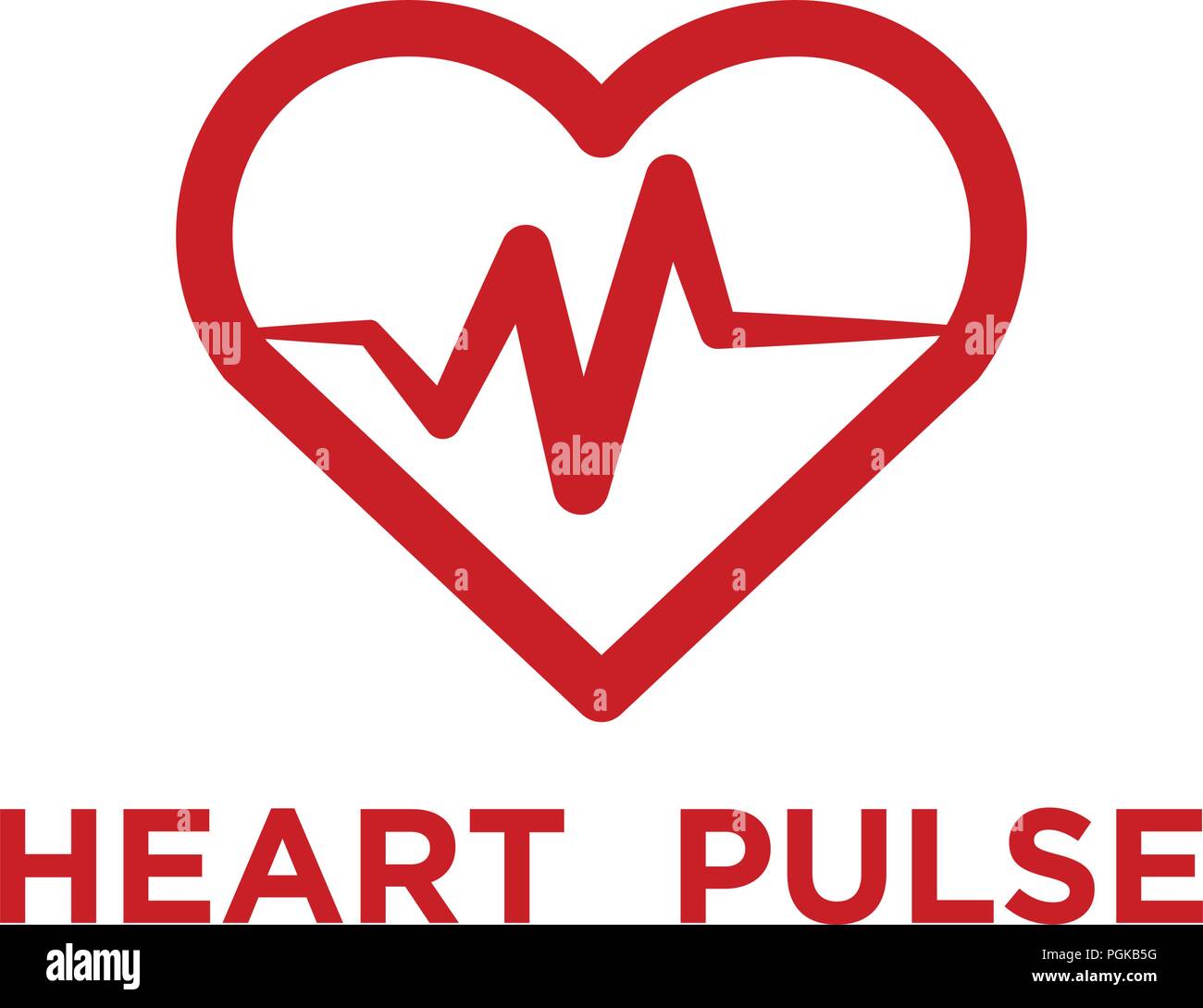 Heart rate logo Stock Vector Images - Alamy