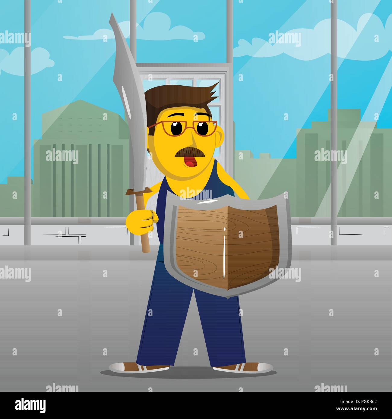 Man holding sword clipart hi-res stock photography and images - Alamy