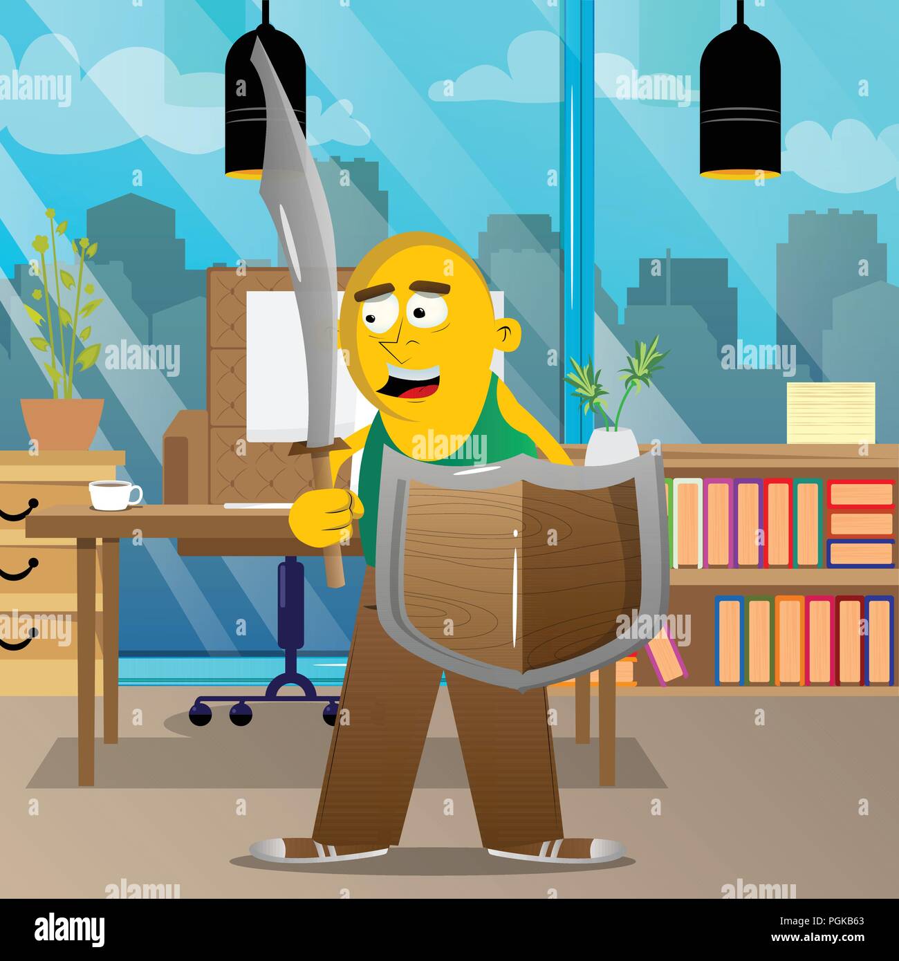 Shield Sword Cartoon High Resolution Stock Photography and Images - Alamy