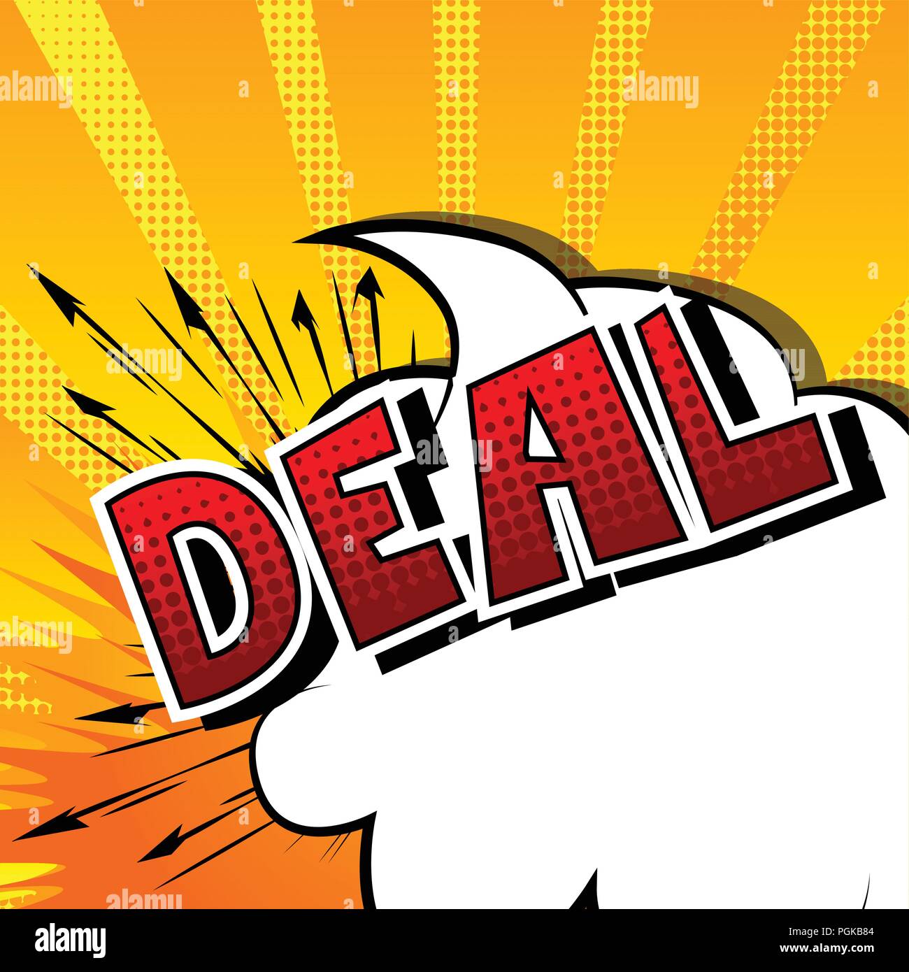 Deal - Vector illustrated comic book style phrase Stock Vector Image ...