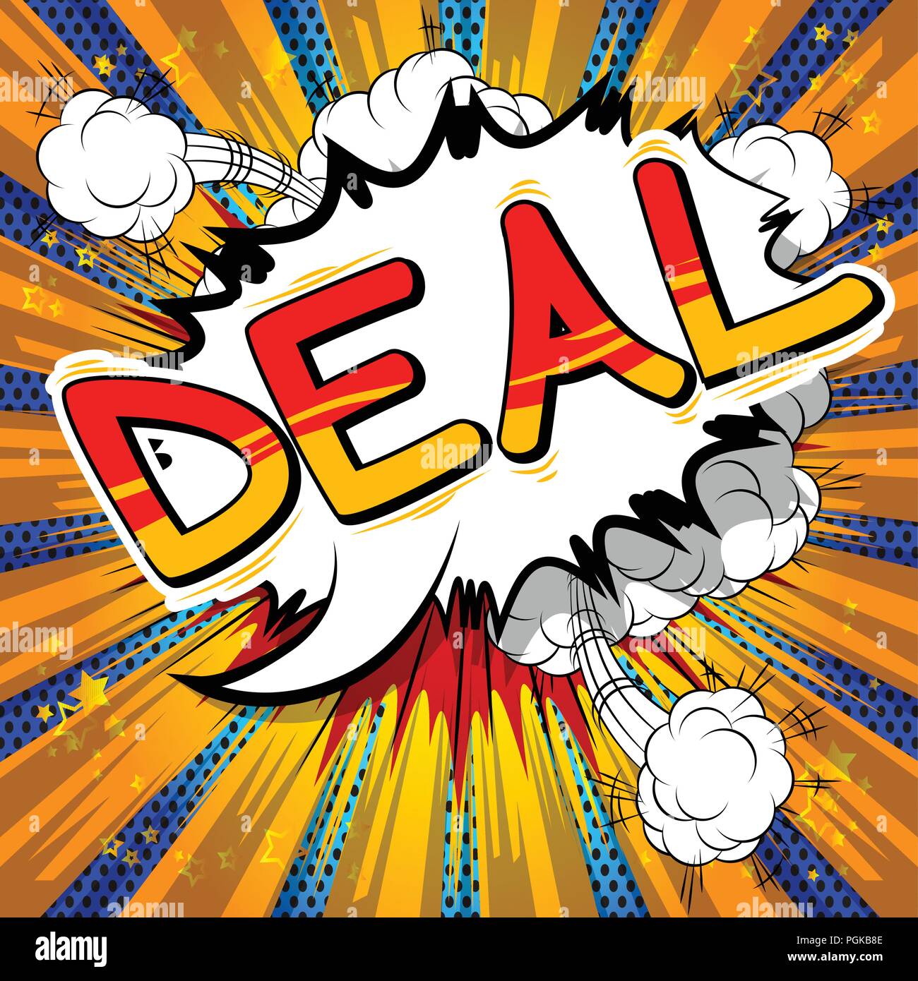 Deal - Vector illustrated comic book style phrase Stock Vector Image ...