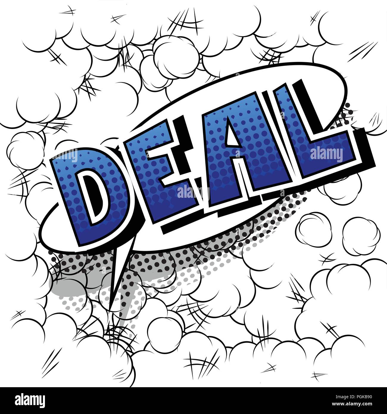 Deal - Vector illustrated comic book style phrase Stock Vector Image ...