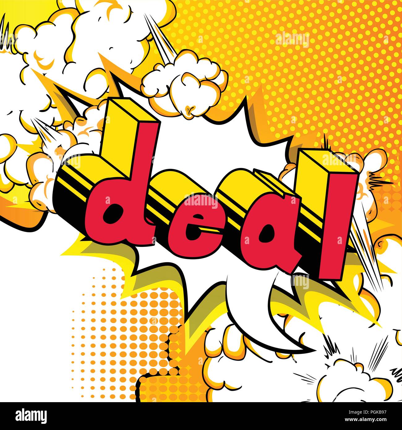 Deal - Vector illustrated comic book style phrase Stock Vector Image ...