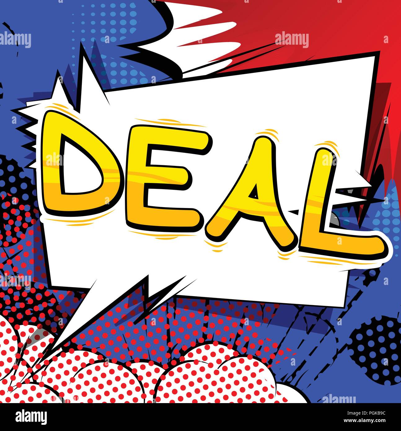 Deal - Vector illustrated comic book style phrase Stock Vector Image ...