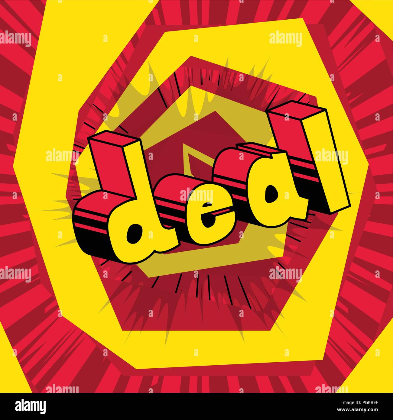 Deal - Vector illustrated comic book style phrase Stock Vector Image ...
