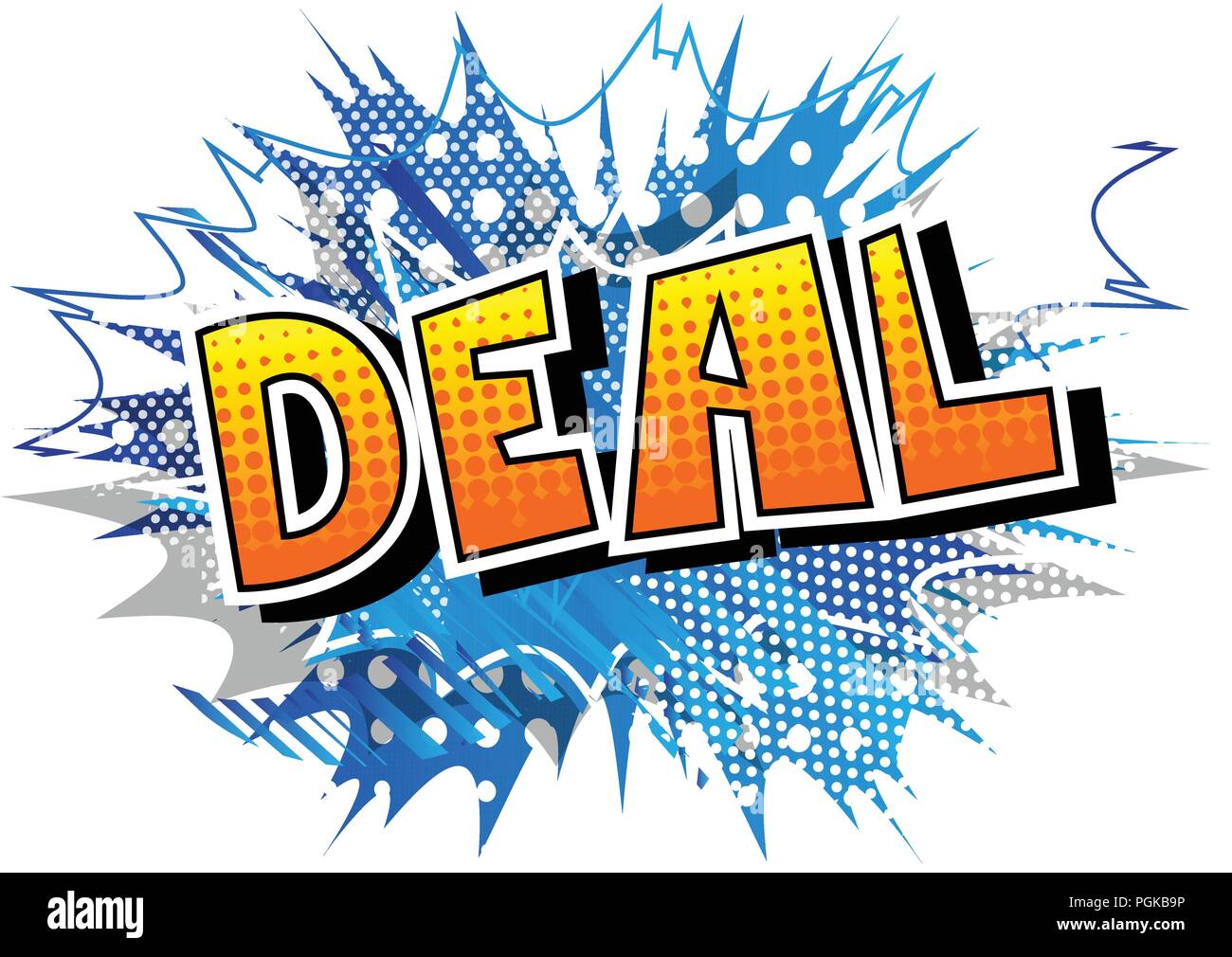 Deal - Vector illustrated comic book style phrase Stock Vector Image ...