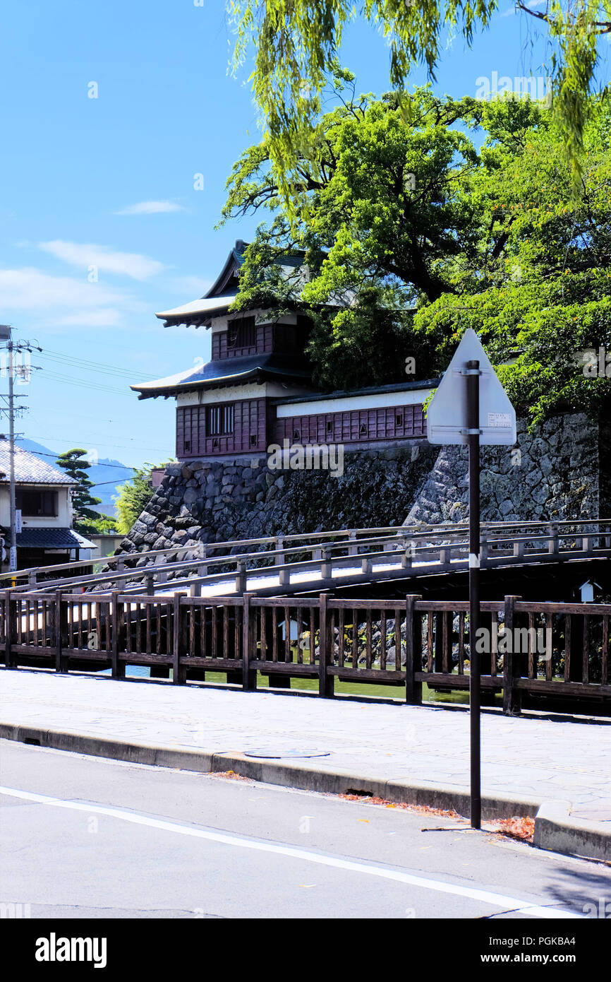 The Main bridge of Takashima Castle Stock Photo - Alamy