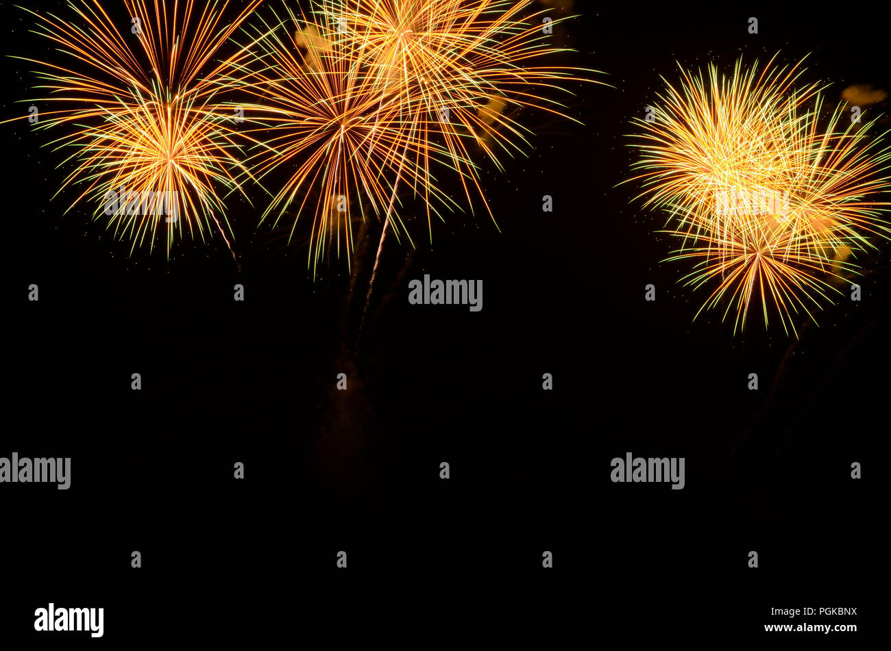Colorful fireworks celebration and the night sky background Stock Photo ...