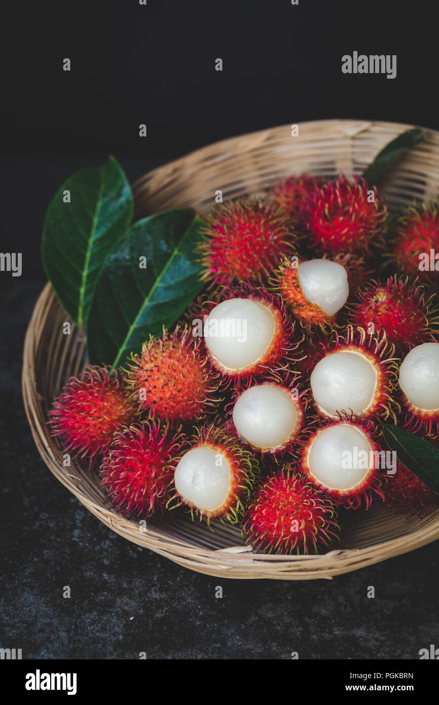 Fresh rambutan fruits Stock Photo - Alamy