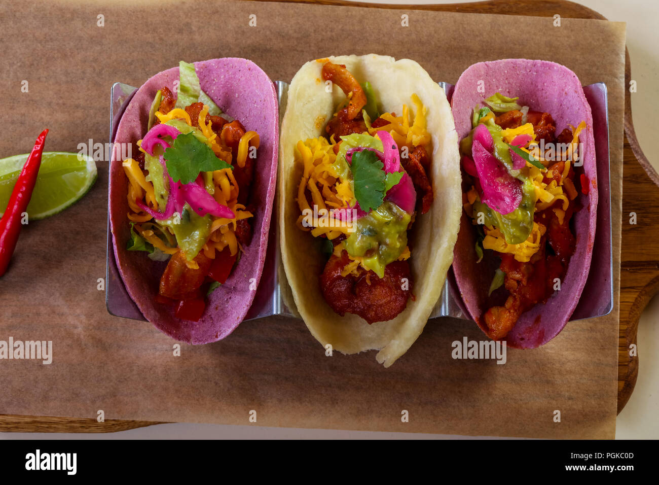 Mexican traditional burrito with meat Stock Photo - Alamy