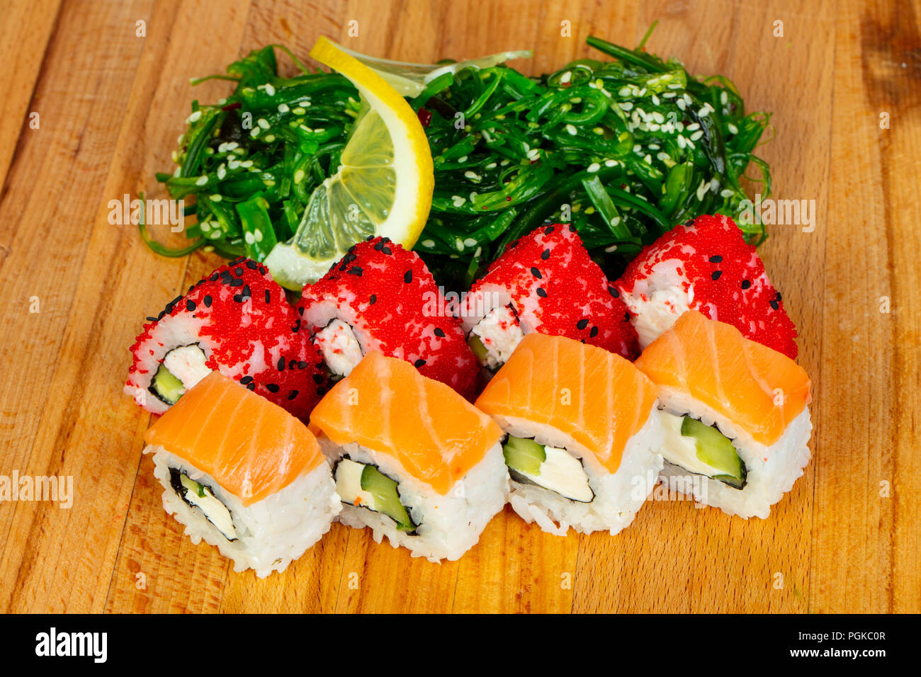 Japan sushi and roll set Stock Photo - Alamy