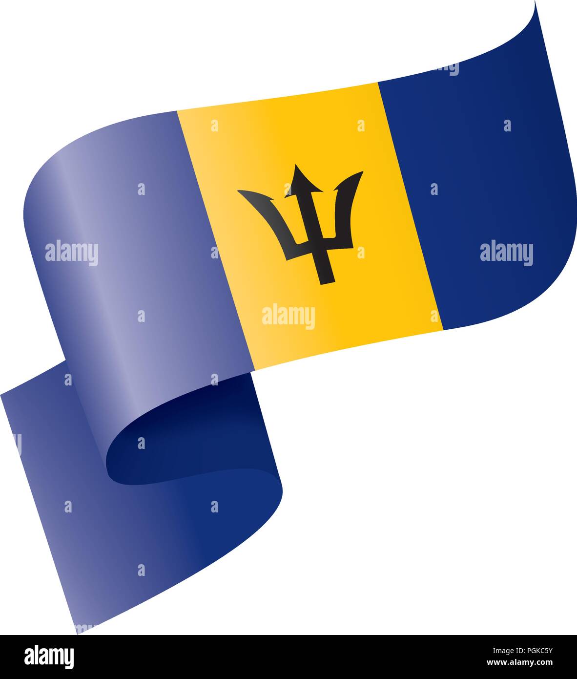 Barbados flag, vector illustration on a white background Stock Vector ...