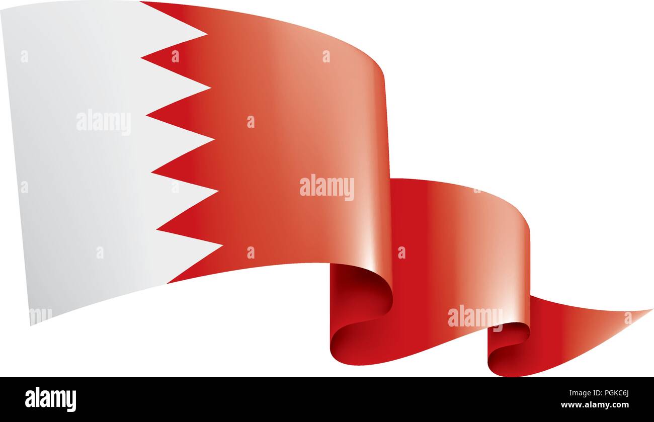 Bahrain flag, vector illustration on a white background Stock Vector ...