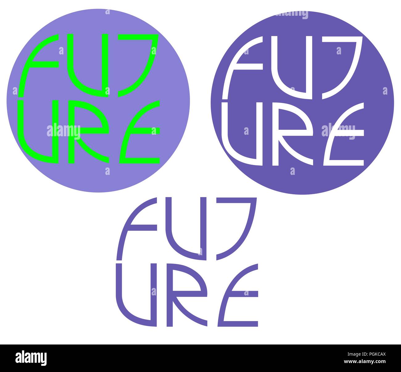 text logo future geometric combination of letters creative art logo ...