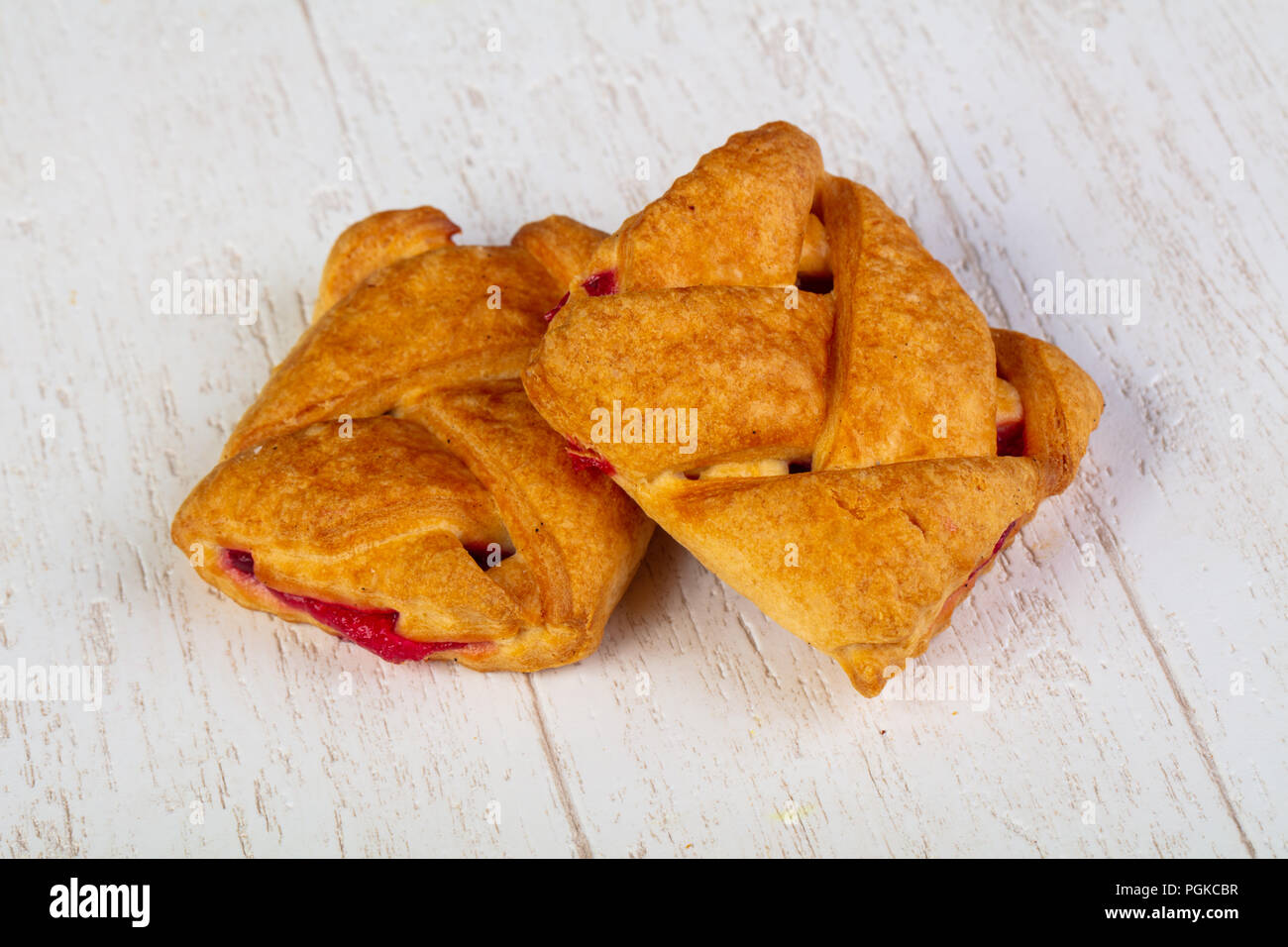 Sweet tastu bun with jam Stock Photo - Alamy