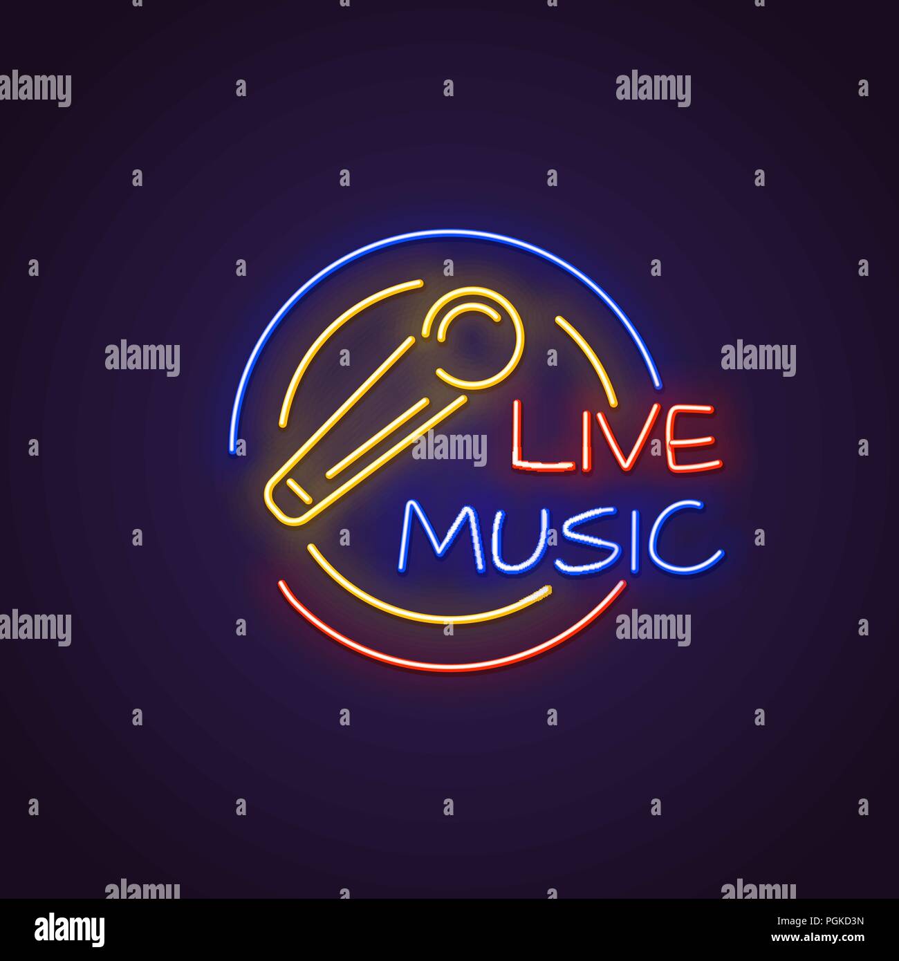 Disco party neon sign Stock Vector Images - Alamy