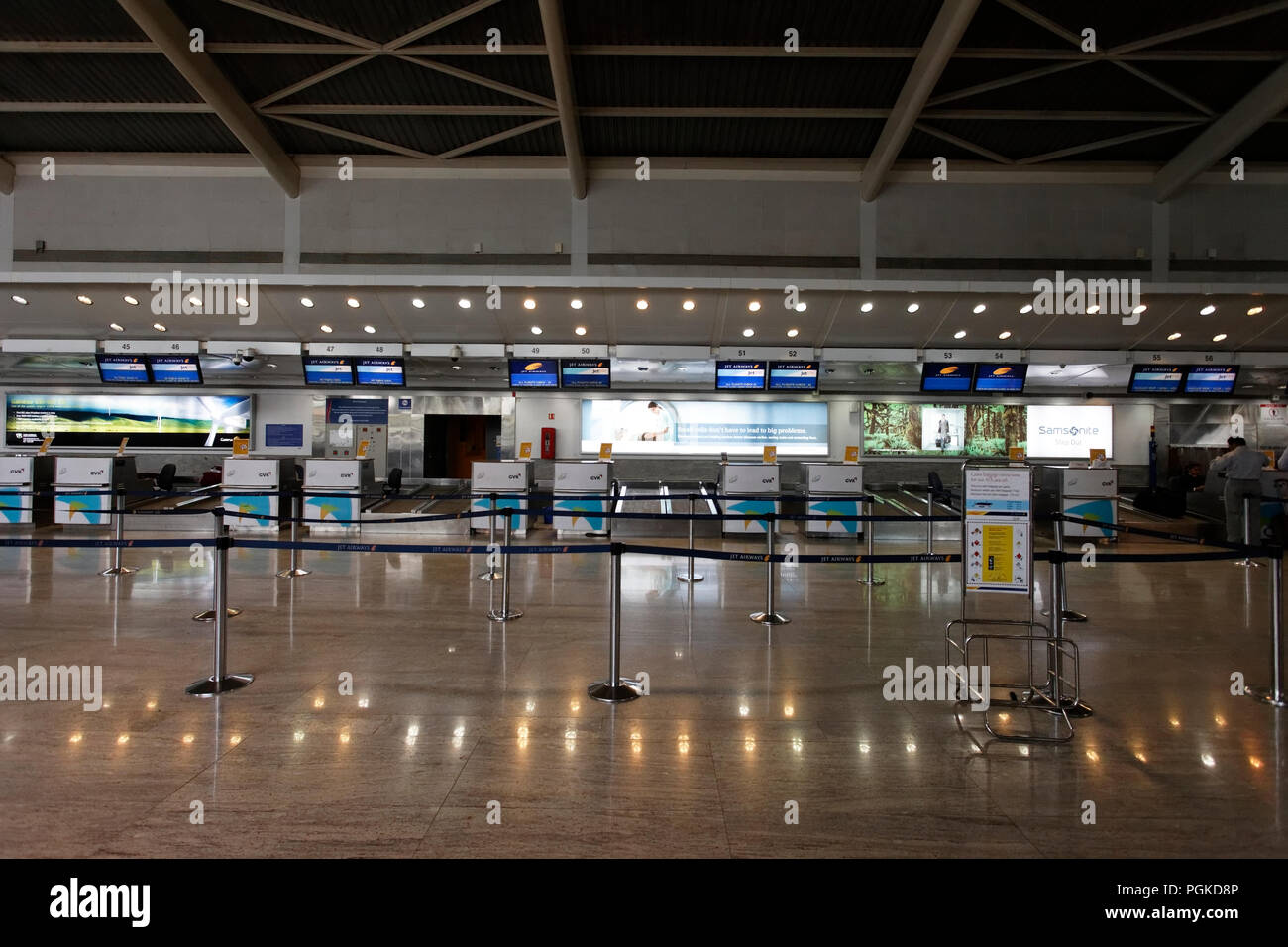 View of new Domestic airport terminal with commuters Mumbai, India ...