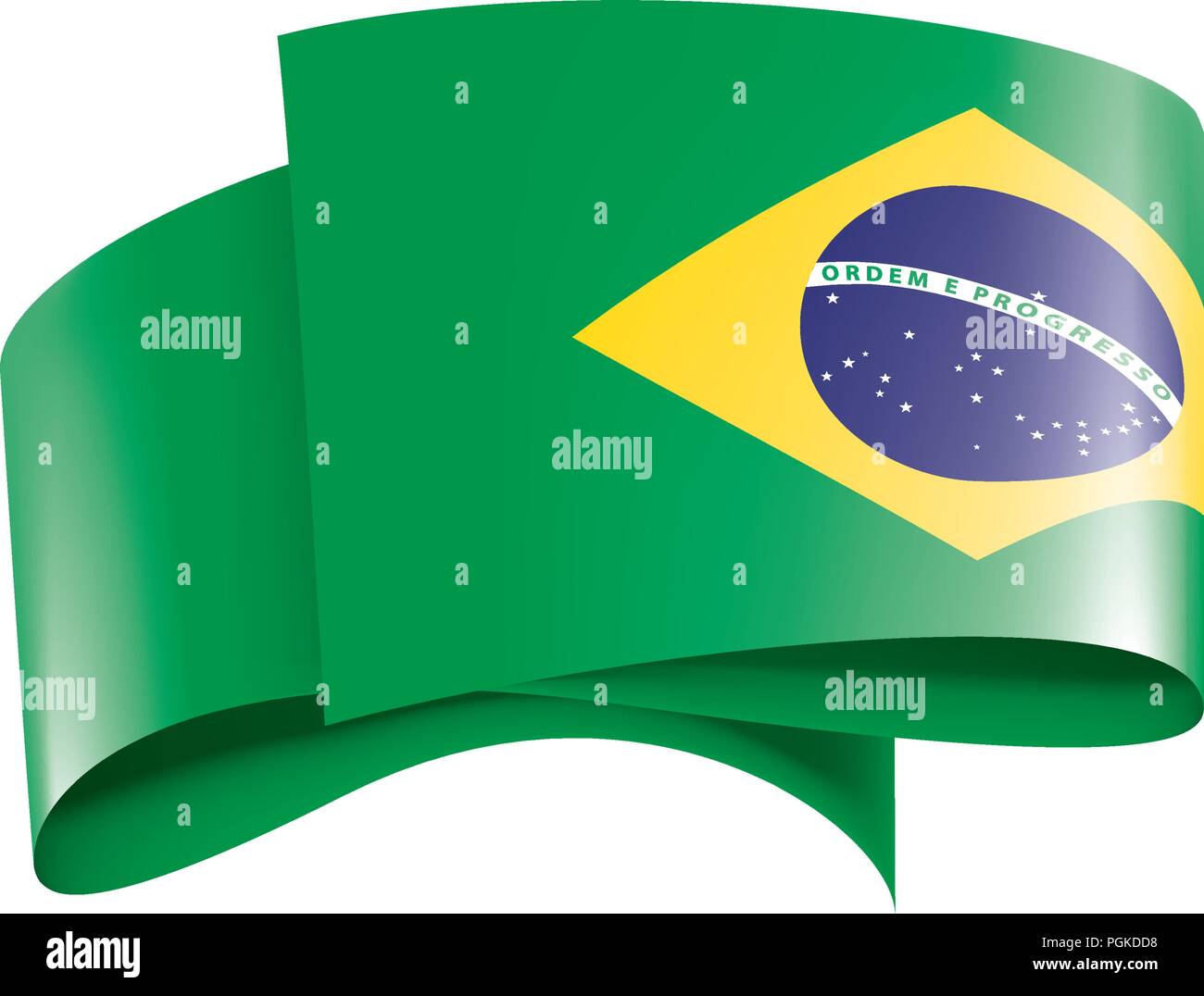 Brazil flag, vector illustration on a white background Stock Vector Image & Art - Alamy