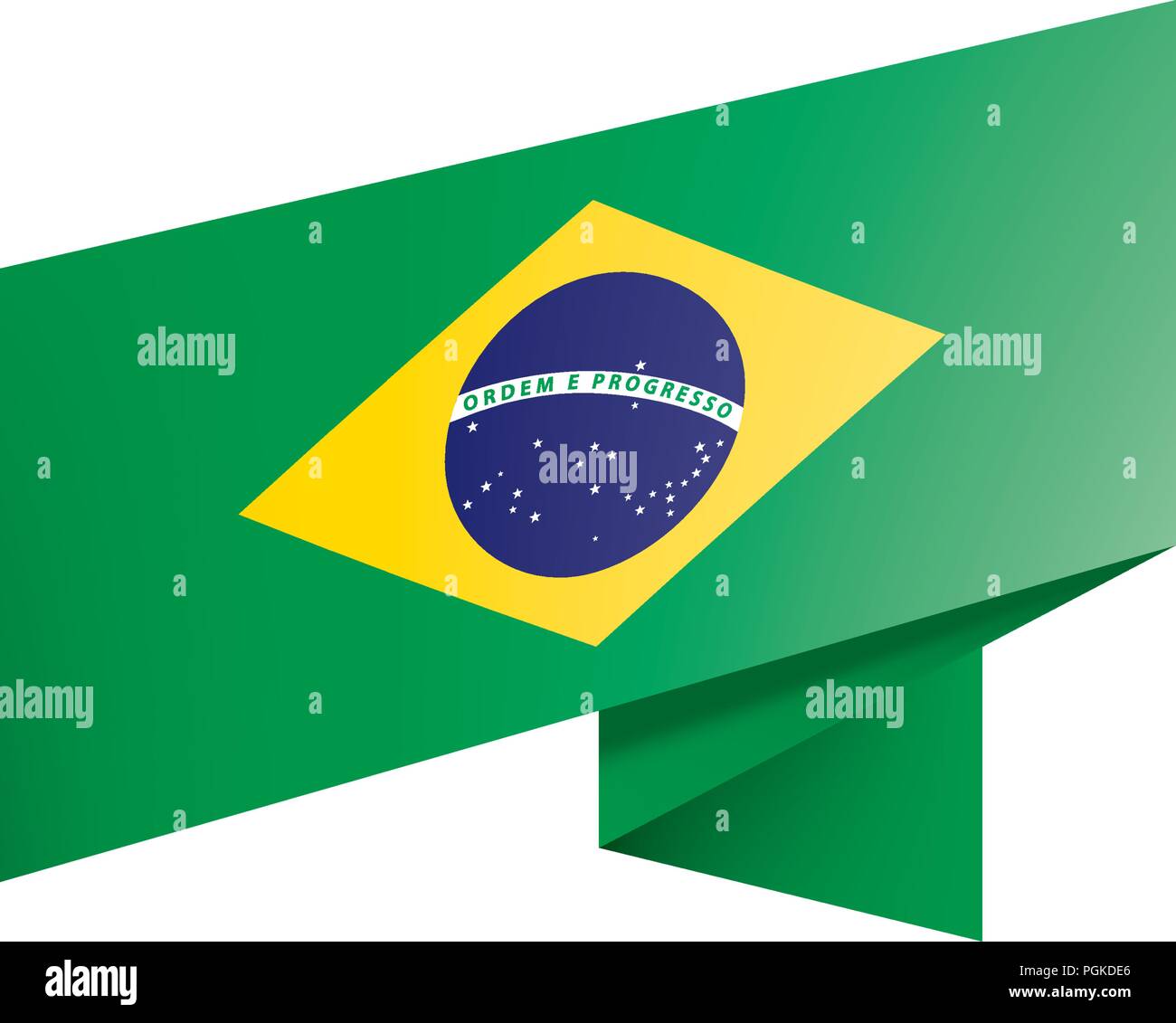 Brazil flag, vector illustration on a white background Stock Vector Image & Art - Alamy
