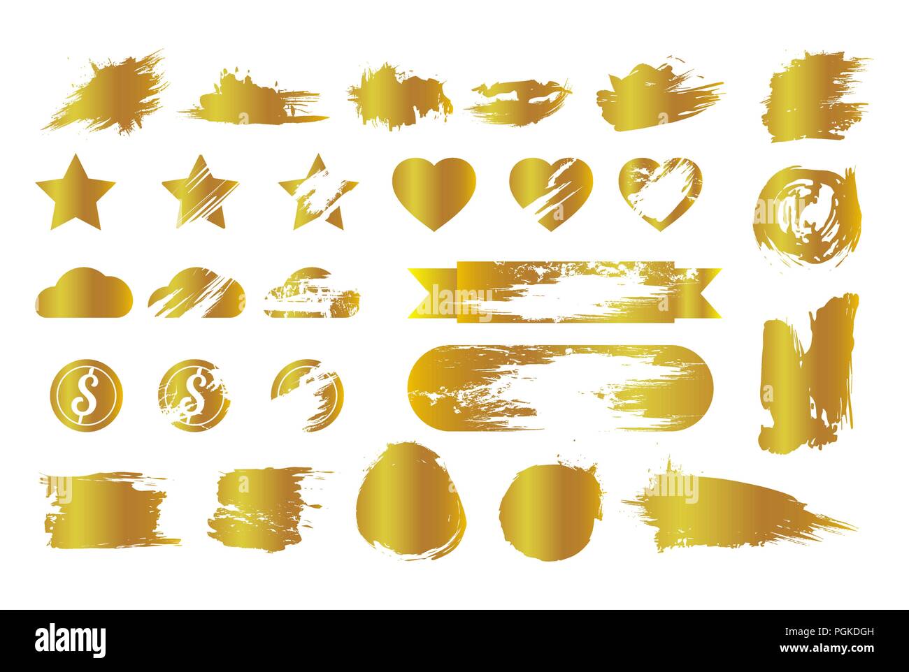 Gold smear Stock Vector Images - Alamy