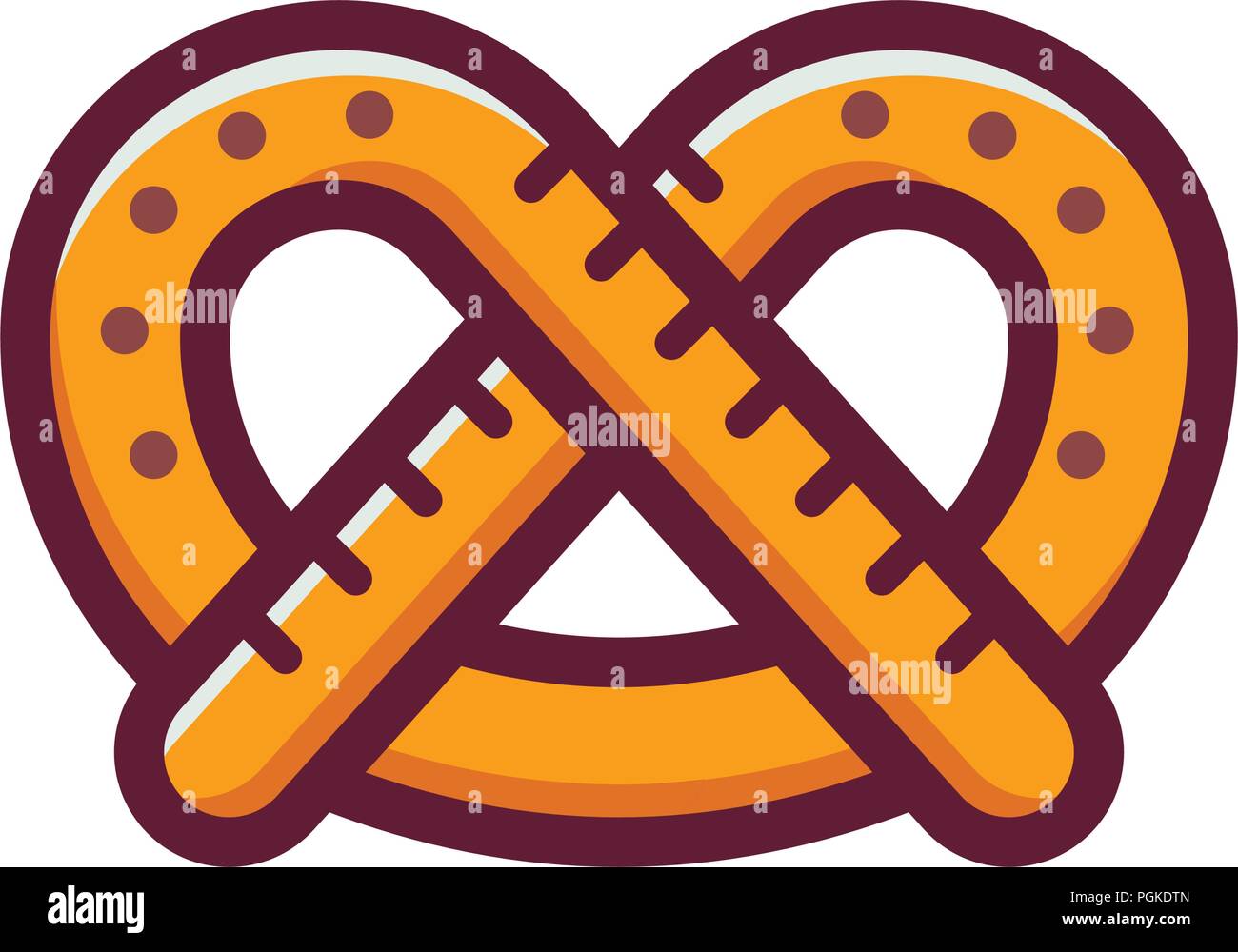 German pretzel bavarian background Stock Vector Images - Alamy