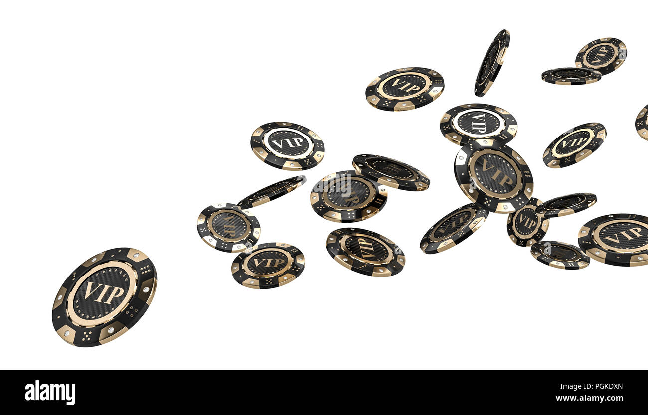 3d rendering image of golden and carbon vip chip with diamond Stock ...