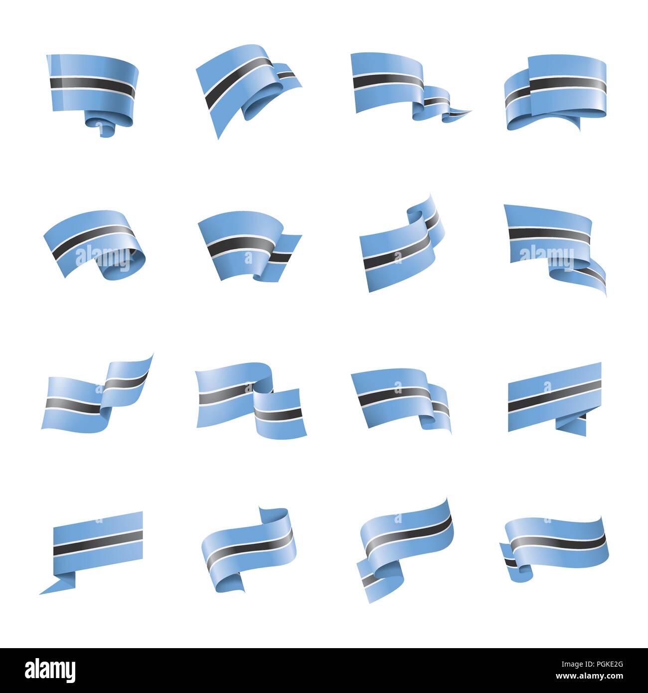 Botswana flag, vector illustration on a white background Stock Vector ...