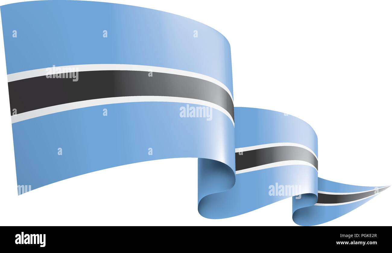 Botswana flag, vector illustration on a white background Stock Vector ...