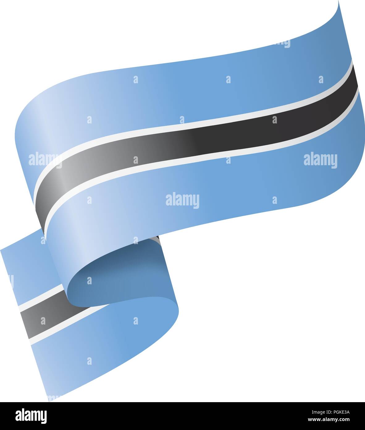 Botswana flag, vector illustration on a white background Stock Vector ...