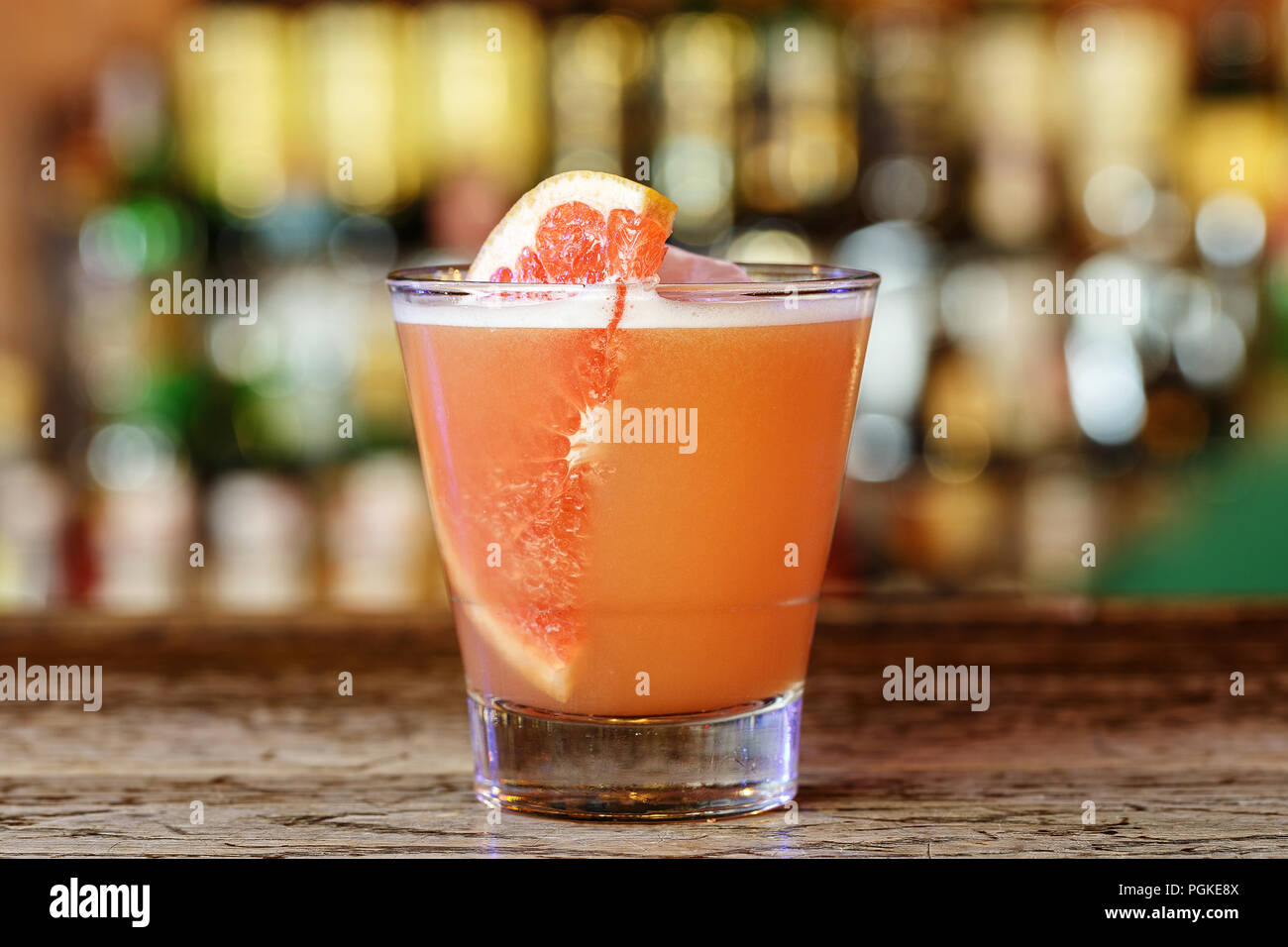 Grapefruit cocktail sour with fruit vodka and grapefruit juice Stock ...