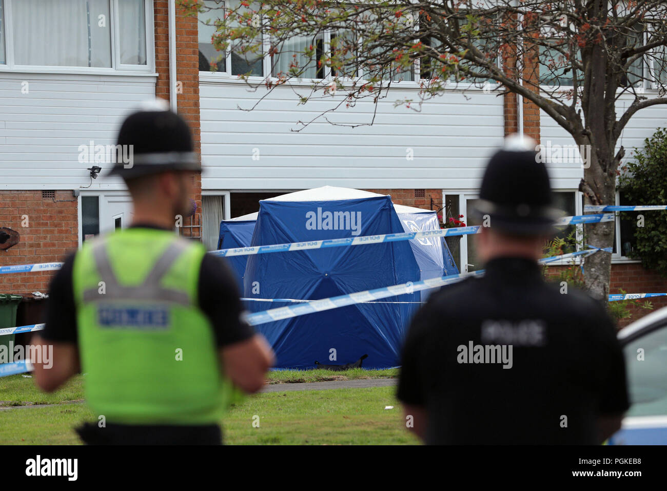 Police forensic tents outside hi-res stock photography and images - Alamy