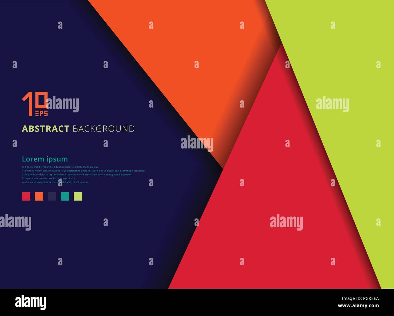 Template geometric colorful overlap layer on blue background with space ...