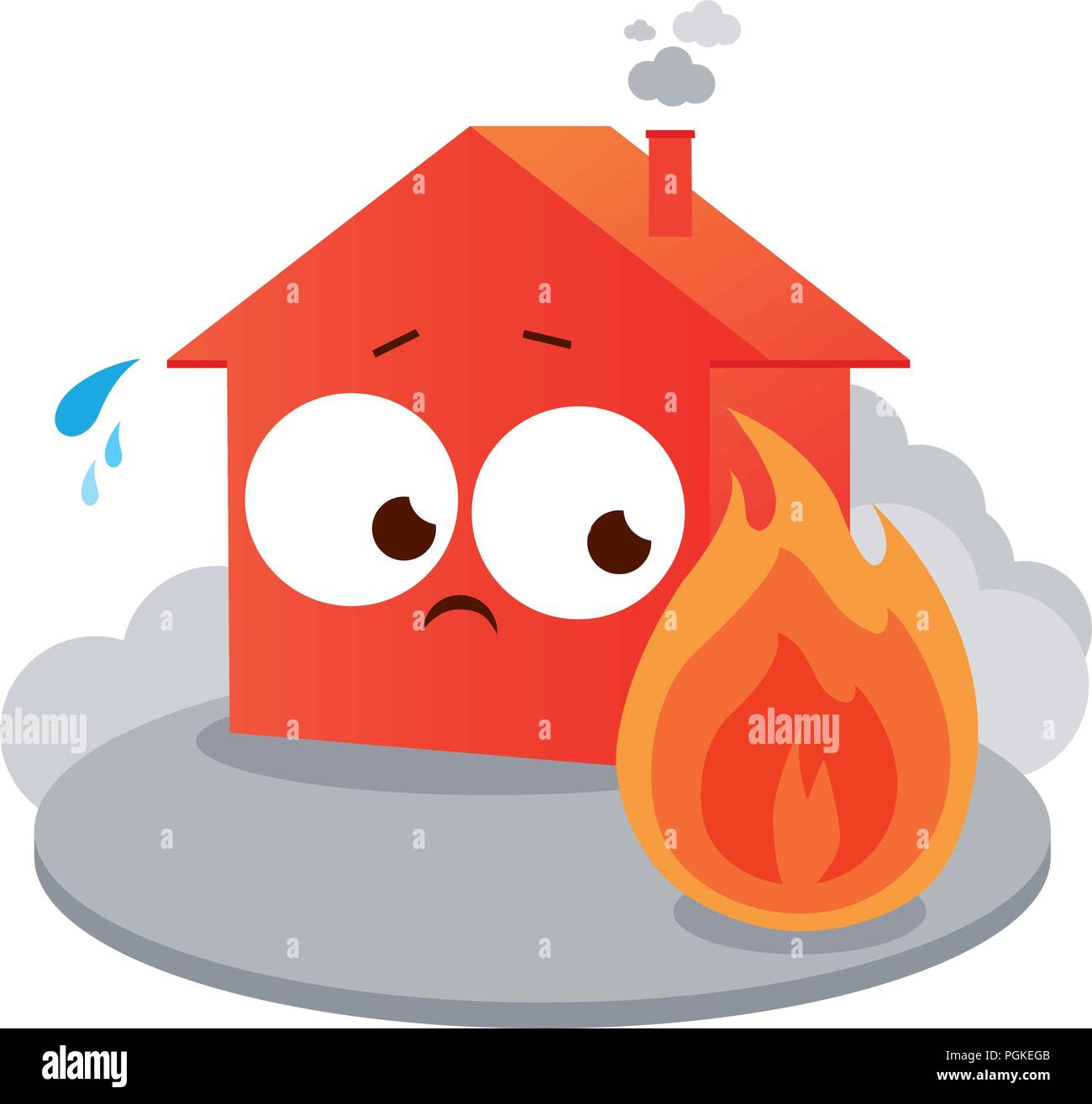 Burning building city Stock Vector Images - Alamy