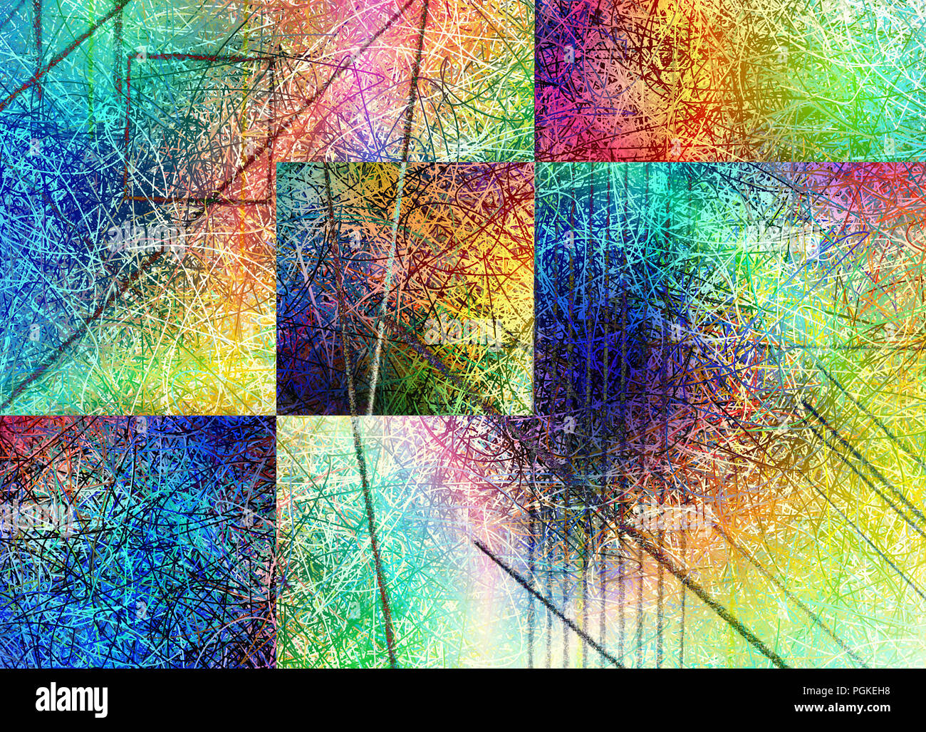 Colorful Abstraction Fluid lines of color movement. 3D rendering Stock ...