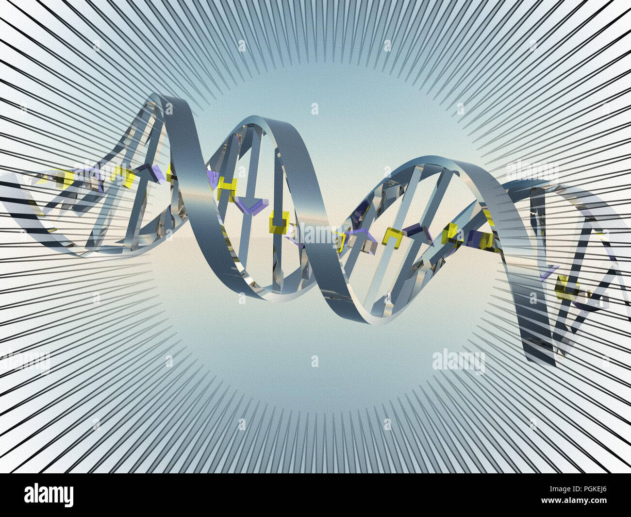 Digital art. DNA chain Stock Photo - Alamy