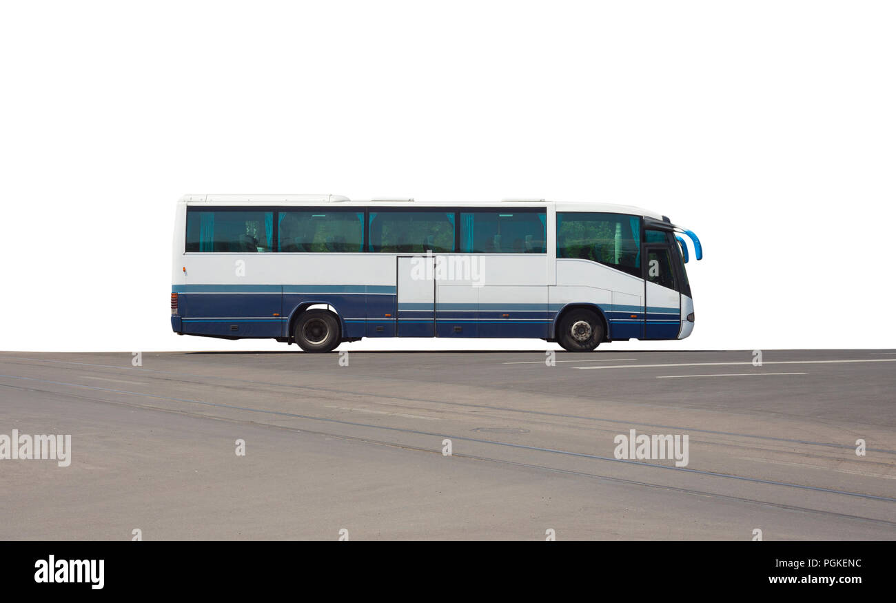 big modern bus for city transportation isolated on white Stock Photo ...