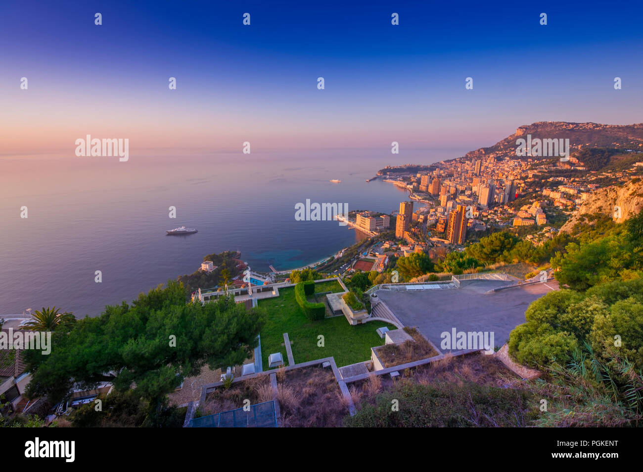 sunset or sunrise in Monte Carlo city, Monaco Stock Photo - Alamy