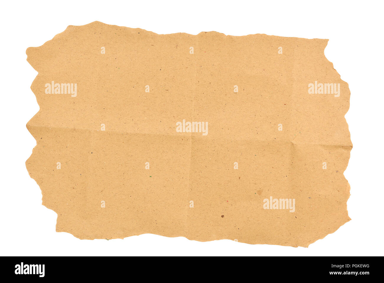 Torn brown paper isolated over white background Stock Photo - Alamy