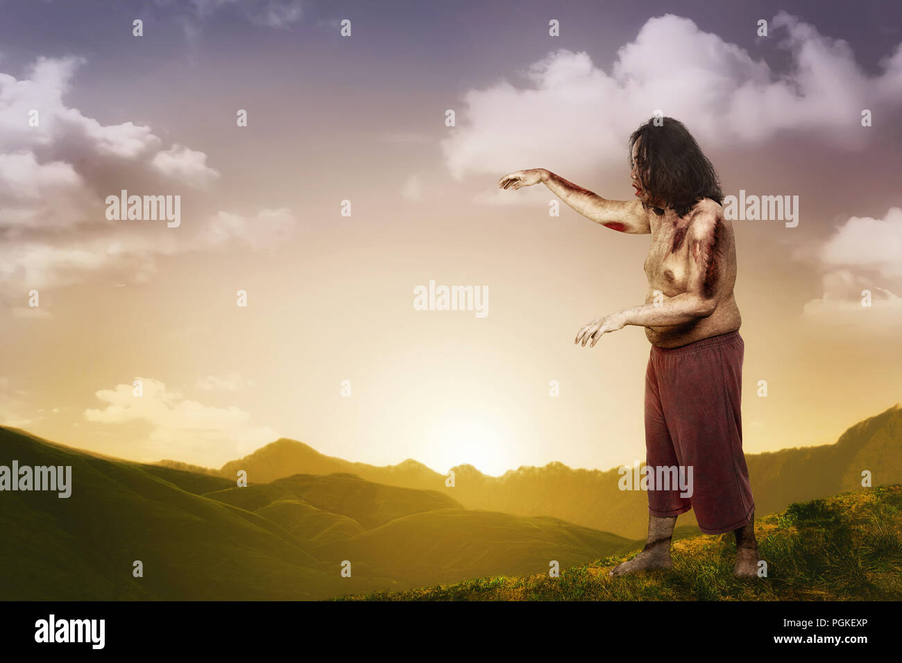 Walking zombie hi-res stock photography and images - Alamy