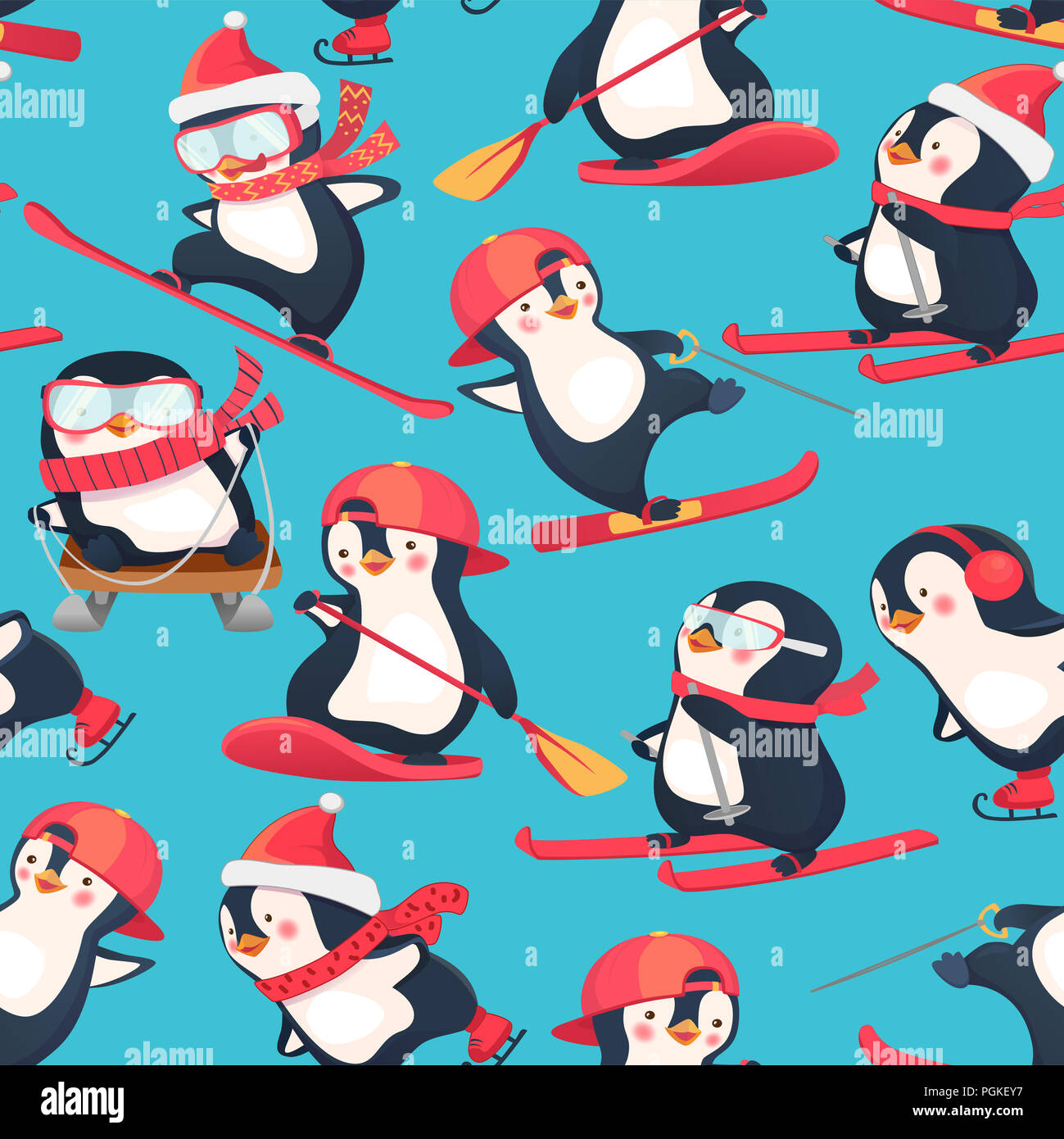 Penguin seamless hi-res stock photography and images - Alamy