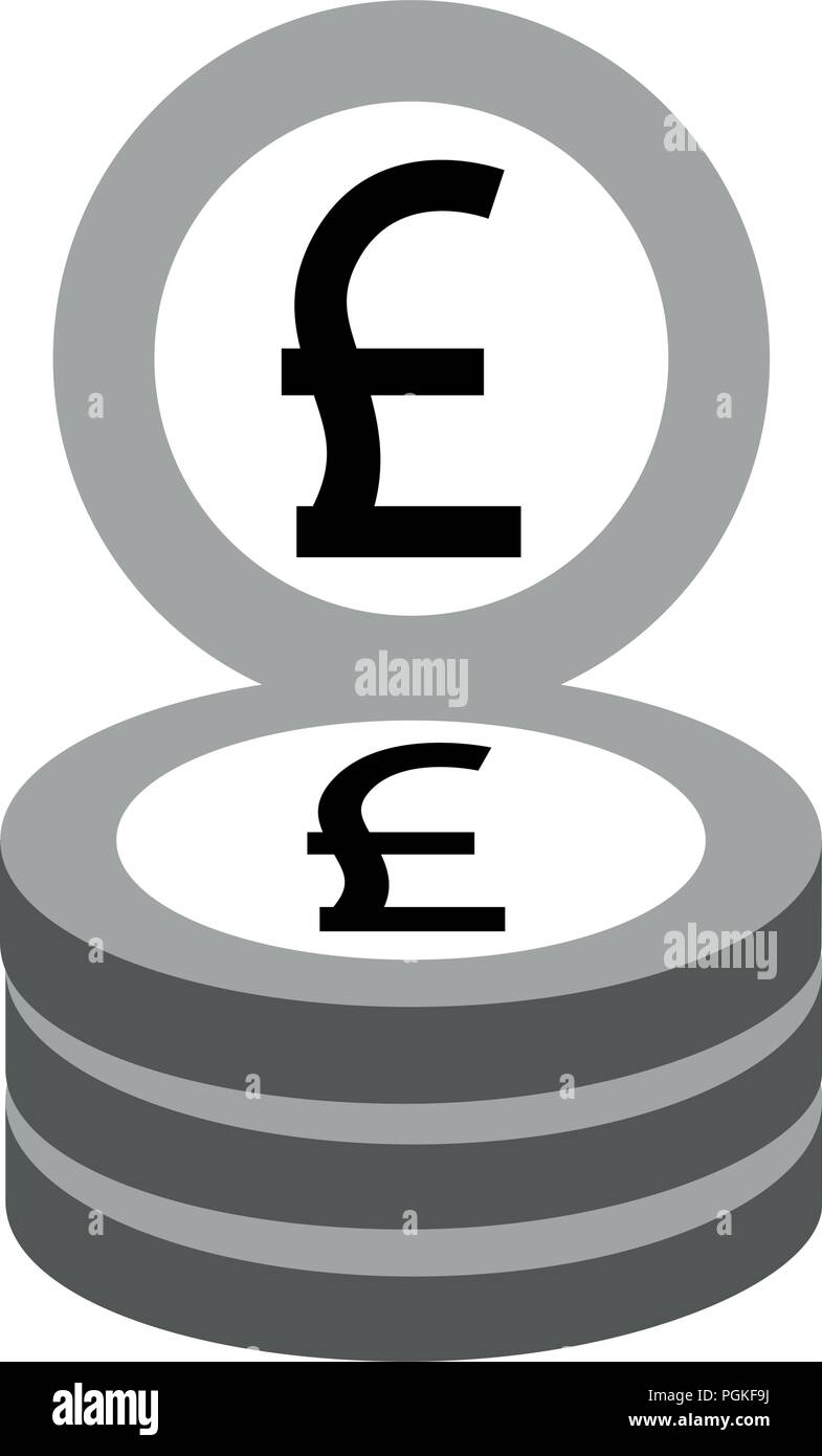 Stack of one pound coins Stock Vector Images - Alamy