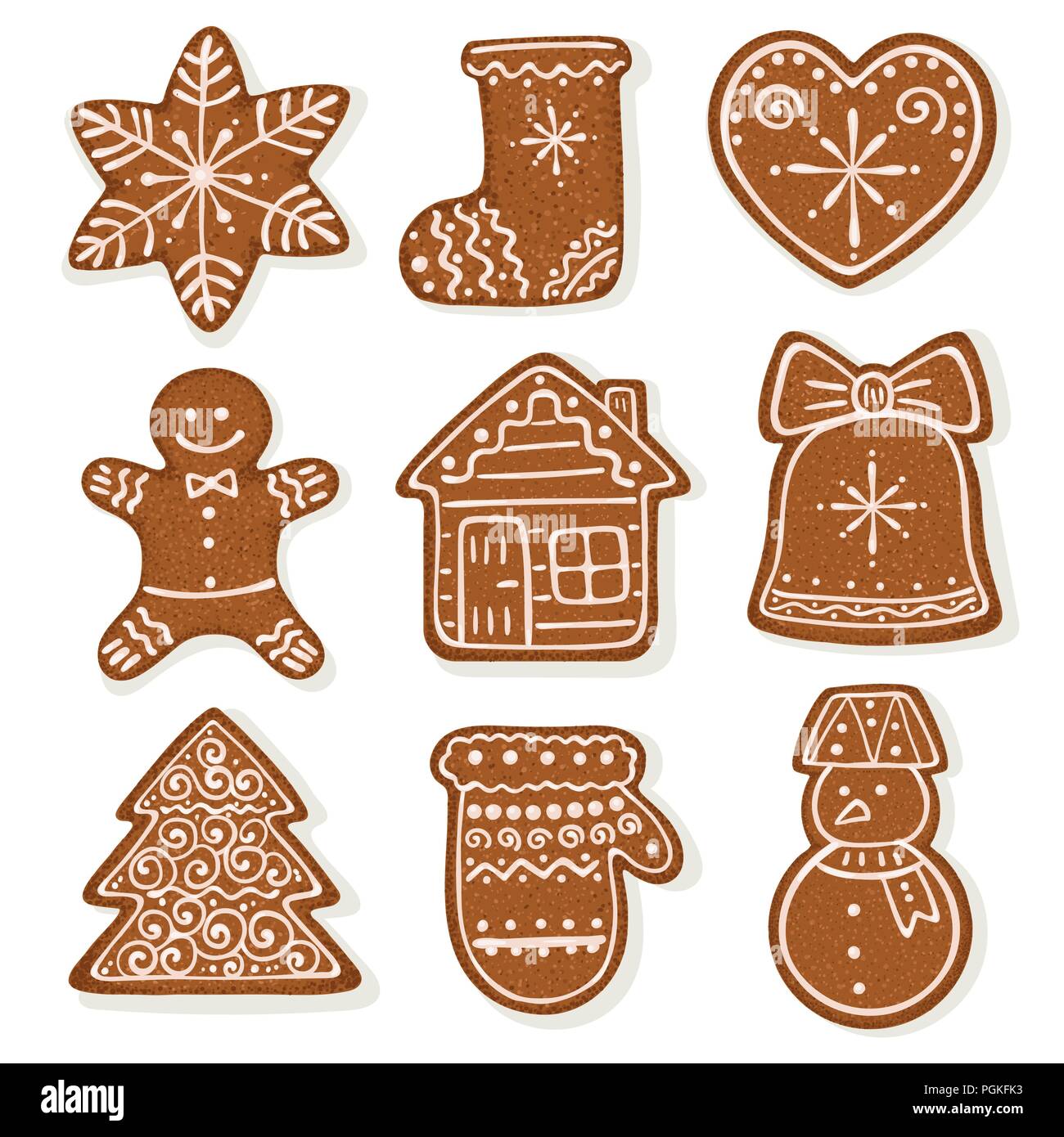 gingerbread vector collection Stock Vector Image & Art - Alamy