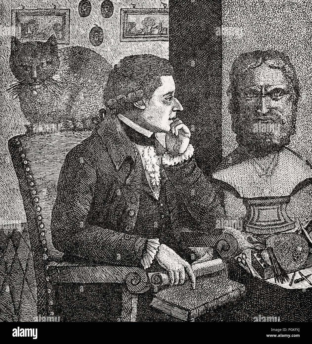 Selfportrait of John Kay, was a Scottish caricaturist and engraver ...