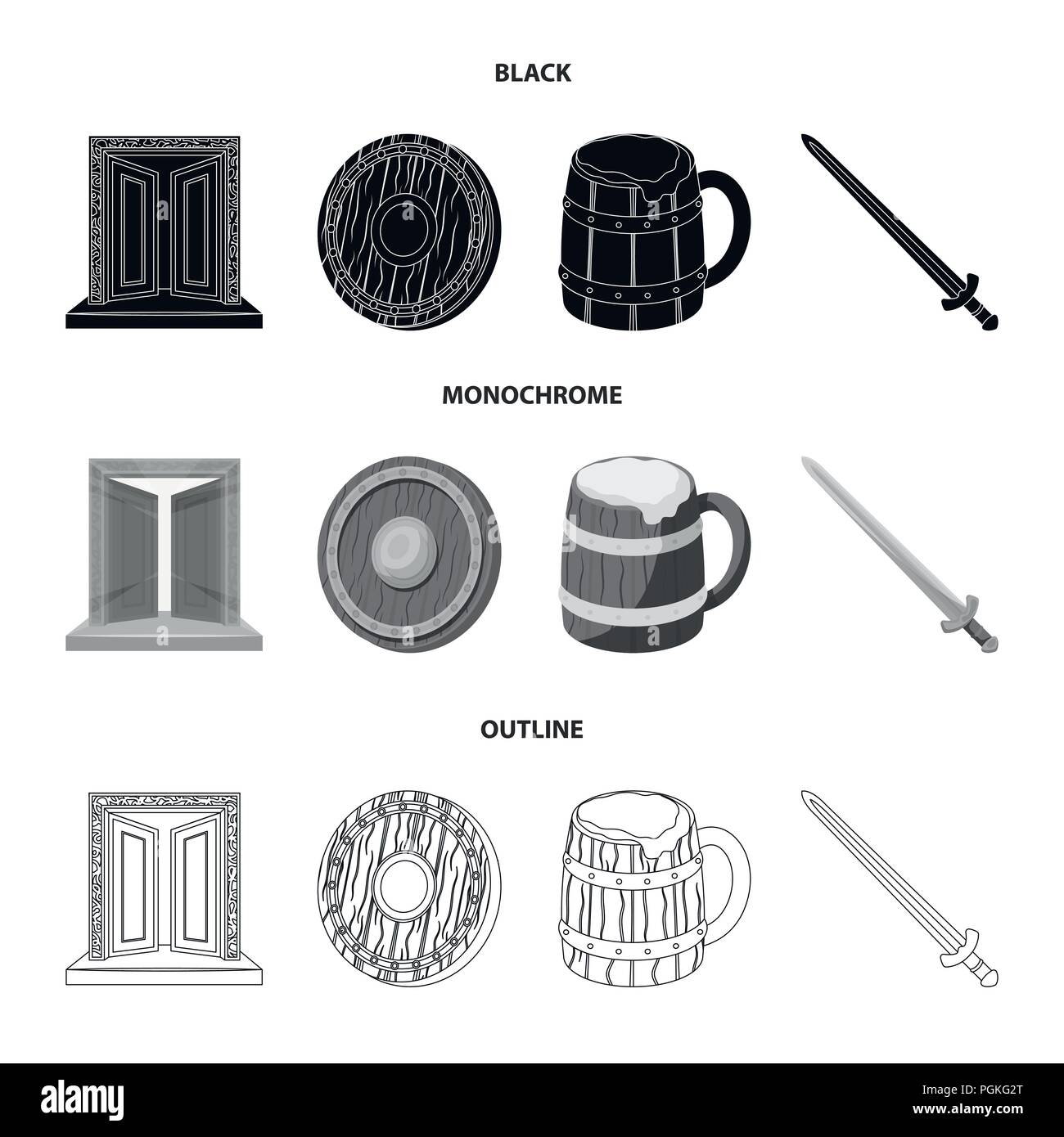 Iron gate in country Stock Vector Images - Alamy