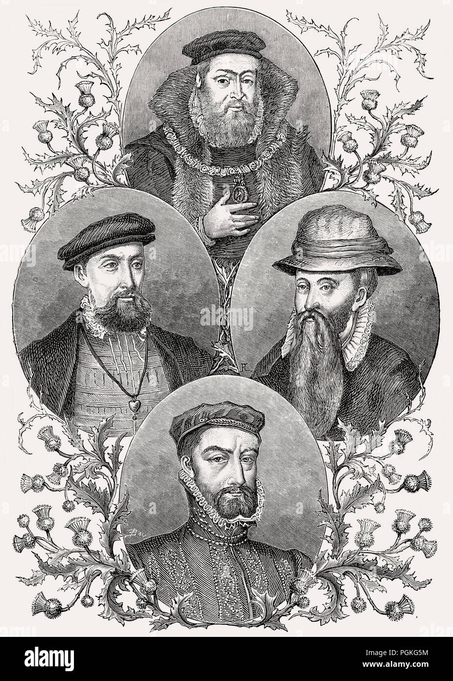 Regents of Scotland, 16th century Stock Photo - Alamy