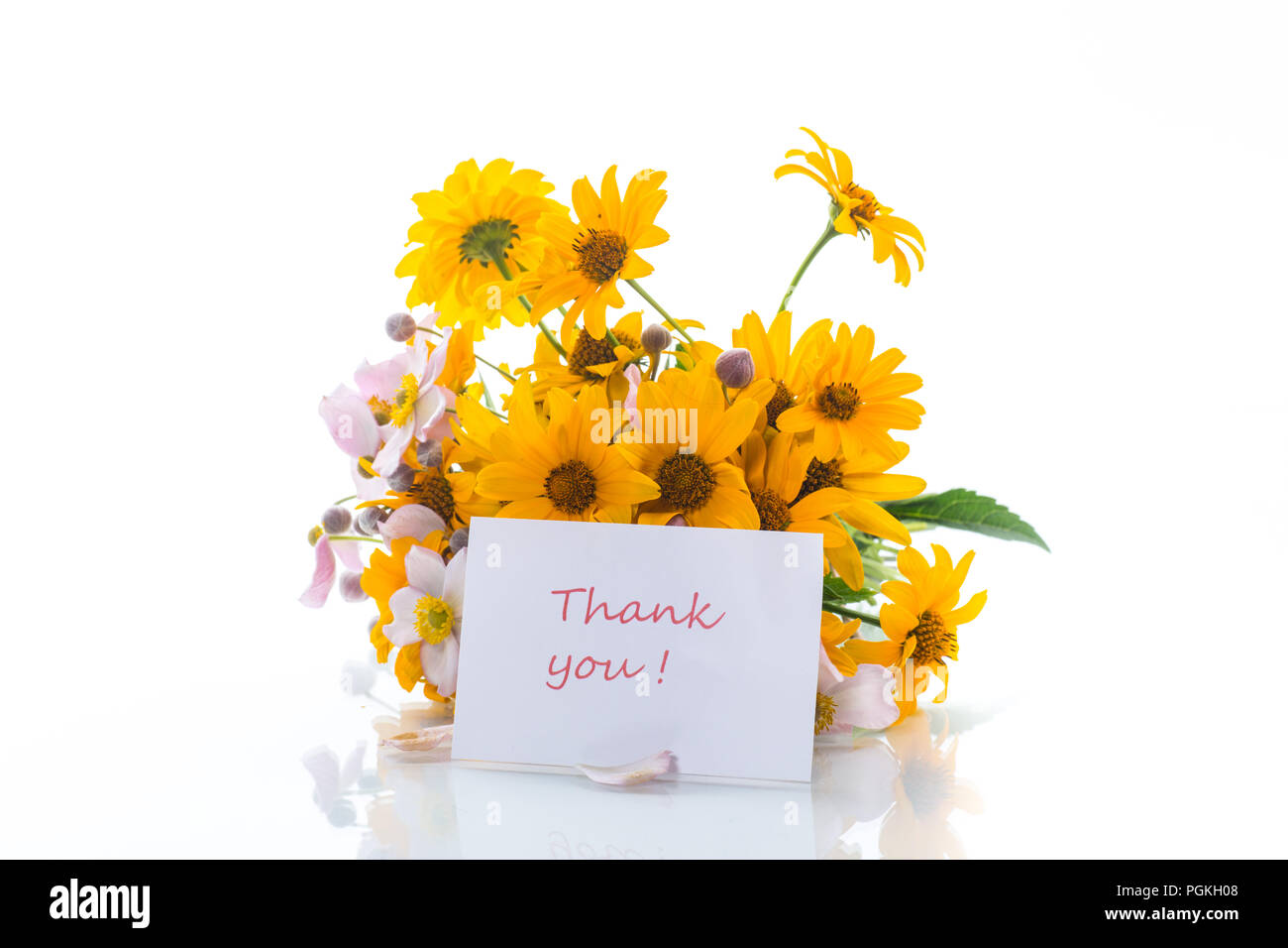 bouquet of yellow big daisies isolated on white background Stock Photo ...