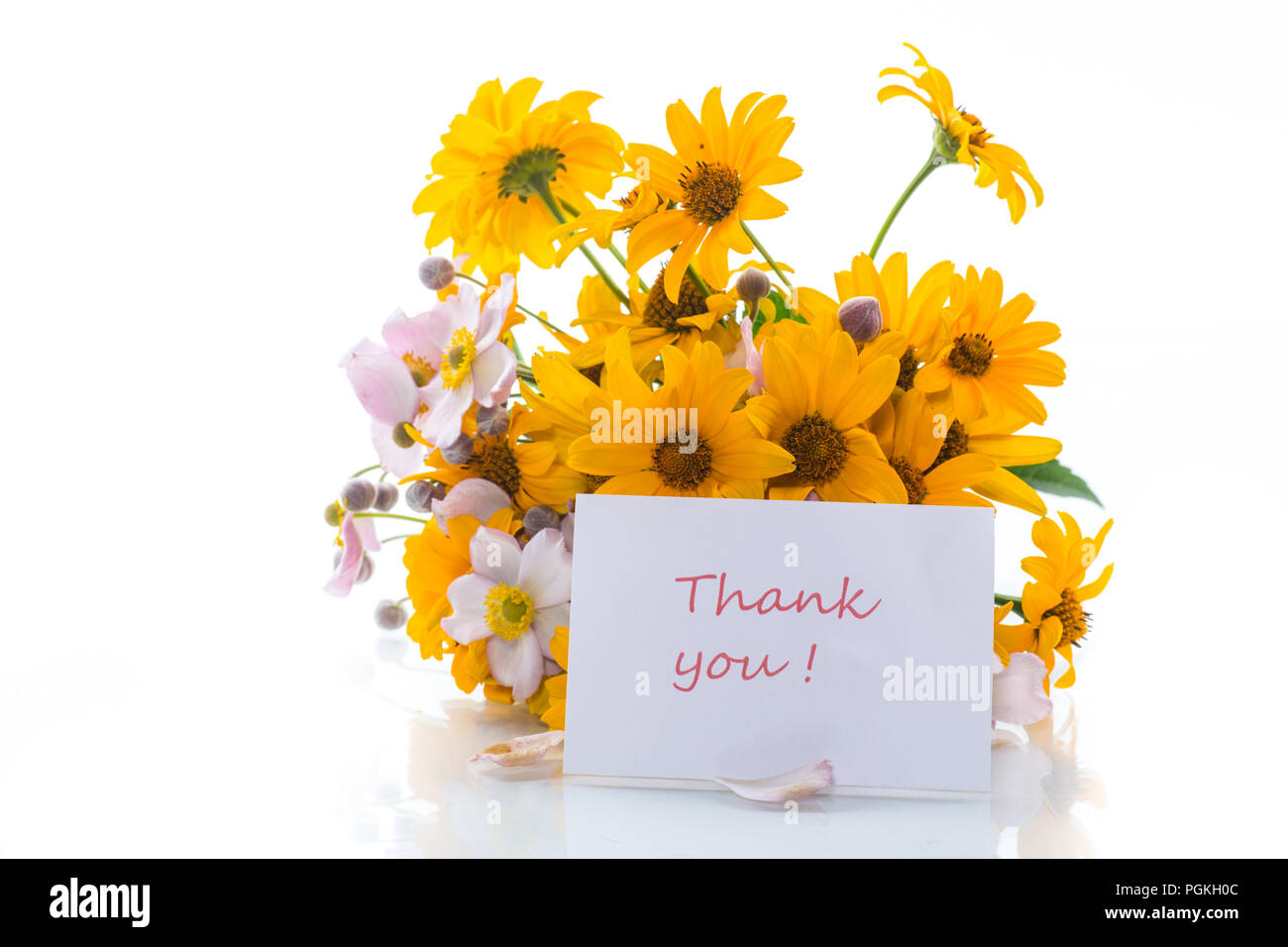 bouquet of yellow big daisies isolated on white background Stock Photo ...