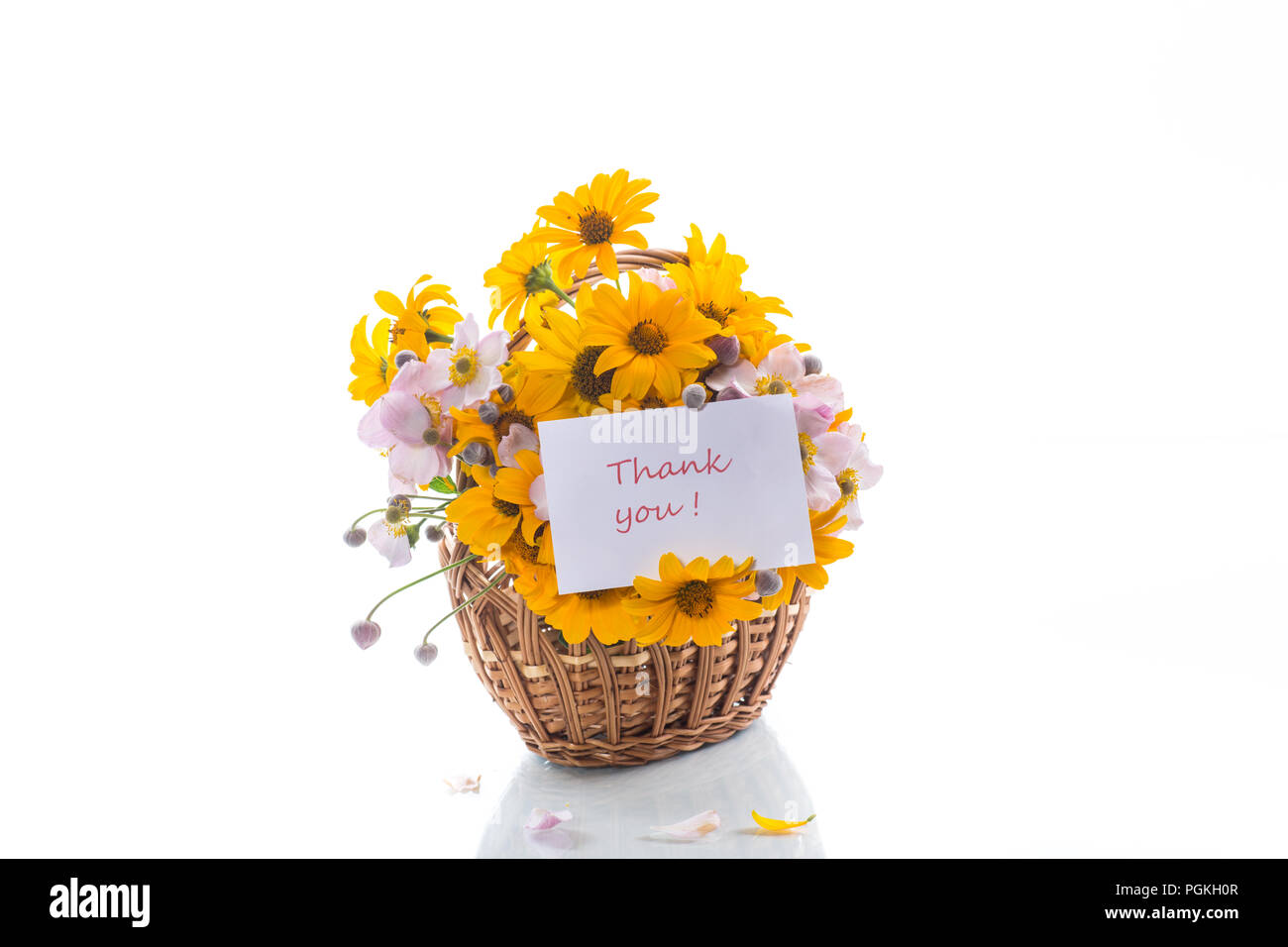 bouquet of yellow big daisies isolated on white background Stock Photo ...
