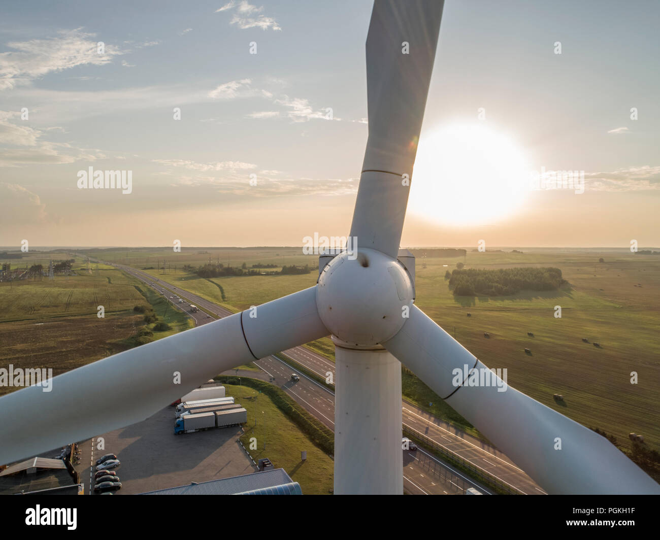 Wind mills during bright summer day alternative energy sources, wind ...